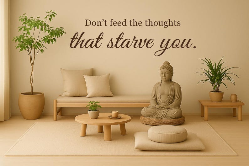 Mindful Wall Quote Decal Inspirational Script, Matte Vinyl Wall Art ...