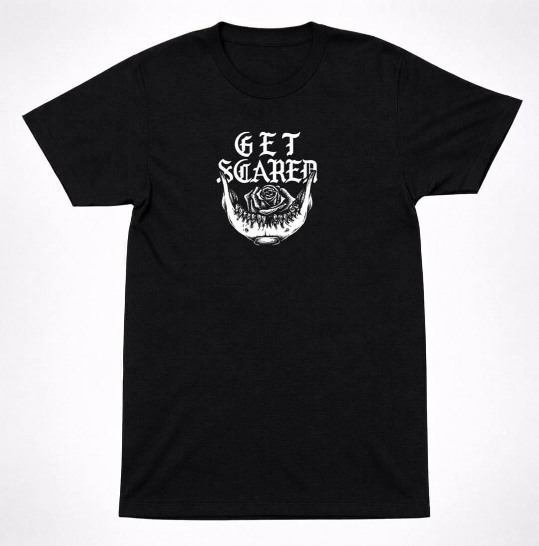 Get Scared Jaw Logo T-shirt: High Contrast Screamo Band Tee - Black ...