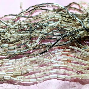 Vintage 1920s Bugle Beads: Czechoslovakian Glass, Silver Lined (1000pcs ...