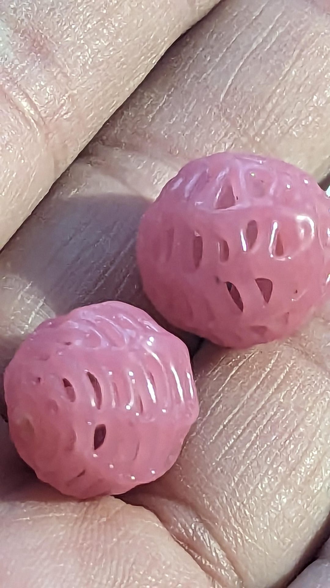 Rare ANTIQUE Japanese Glass Beads.1930s Opal Pink JAPAN 12mm//cherry ...
