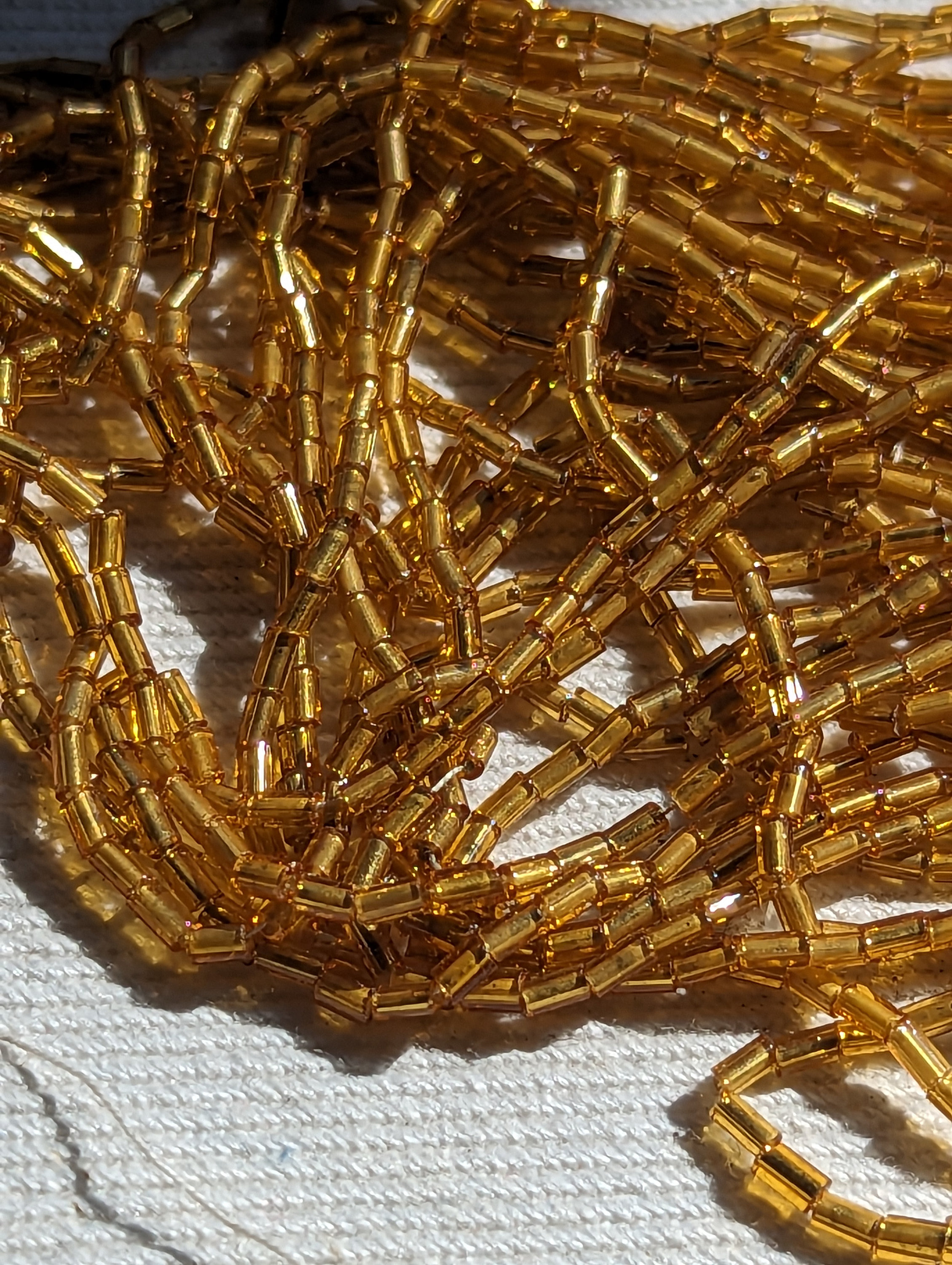 Early 1920s Glass BUGLE Beads//4mm Vintage Antique,silverline Shiny ...