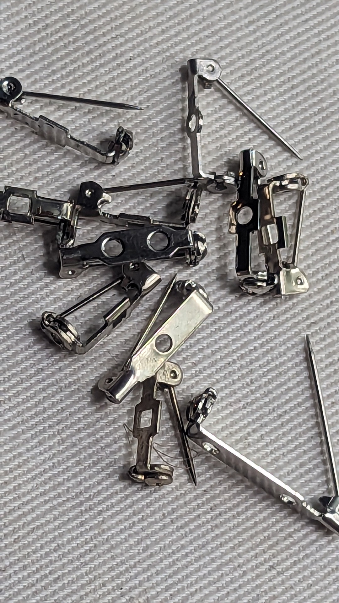 Silver Pin Backs//surgical Grade 304 Stainless Steel Locking Bar ...