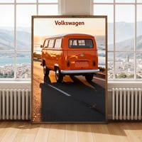Yellow Volkswagen T3 Van Print, Road Trip Art, Vintage Surf Decor - Etsy