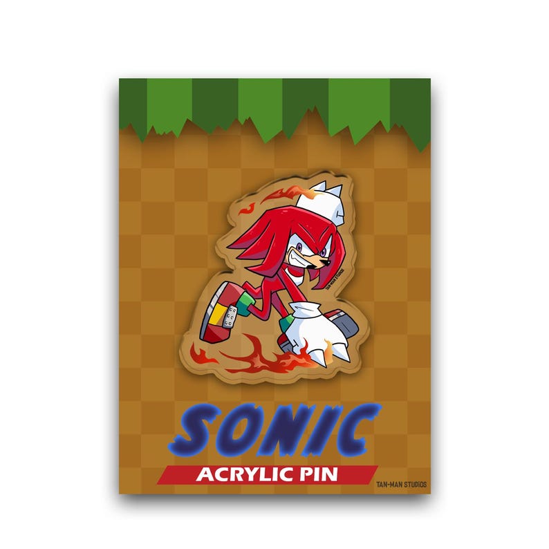 Sonic the Hedgehog - Knuckles Pin - Etsy