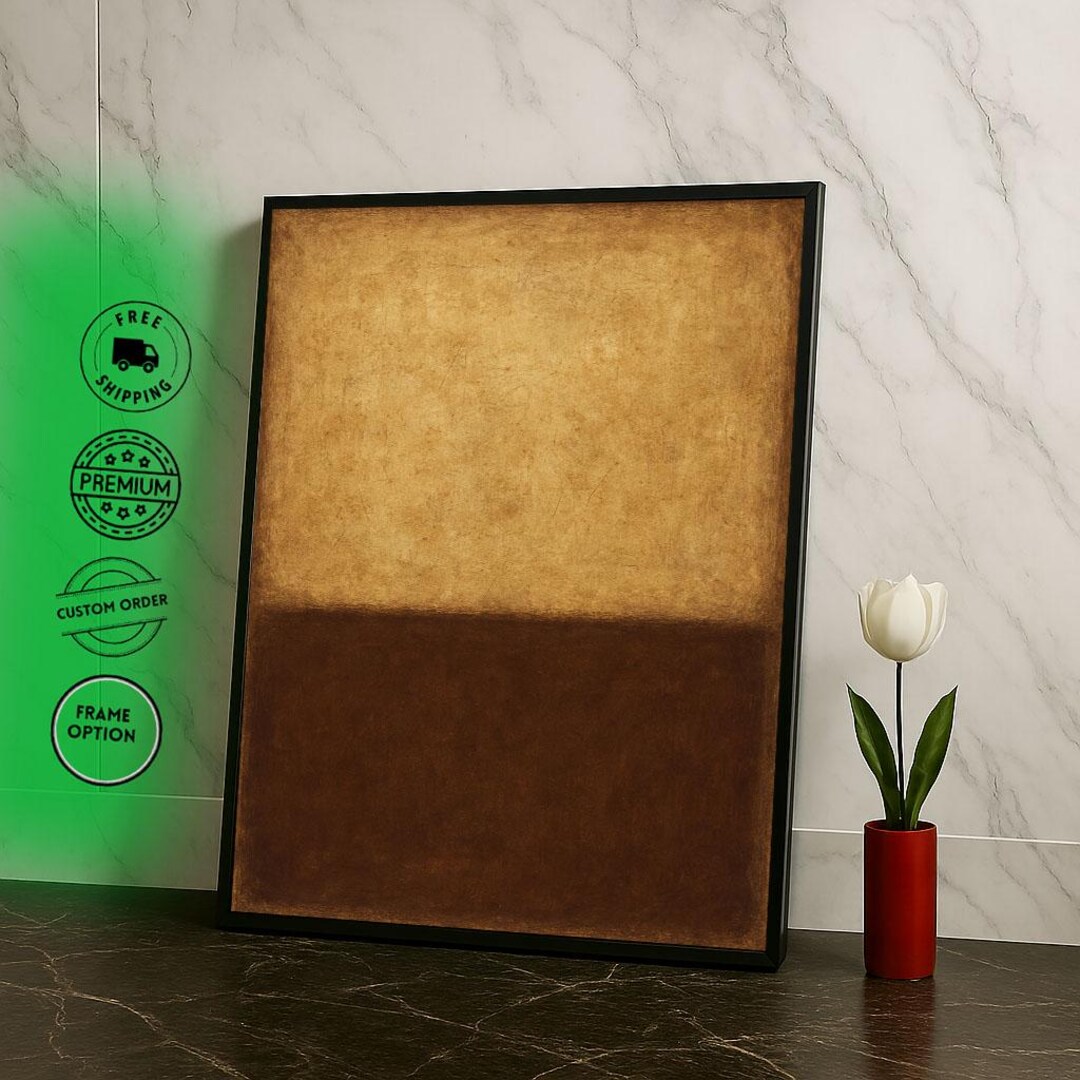 Mark Rothko Inspired Color Field Painting: Brown & Beige Canvas Print ...