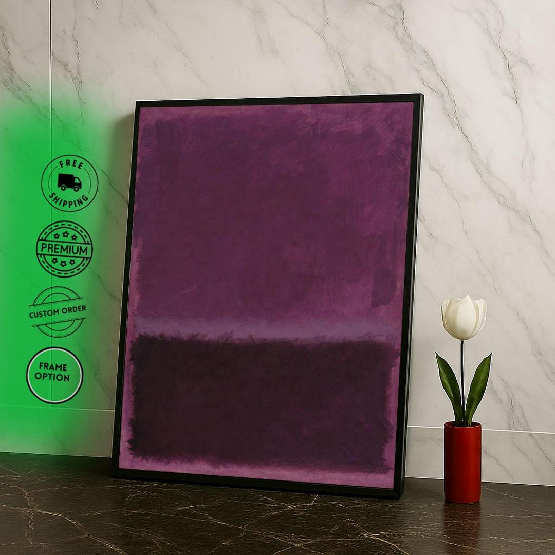 Mark Rothko Style Canvas Print: Deep Purple Plum Abstract Art - Etsy