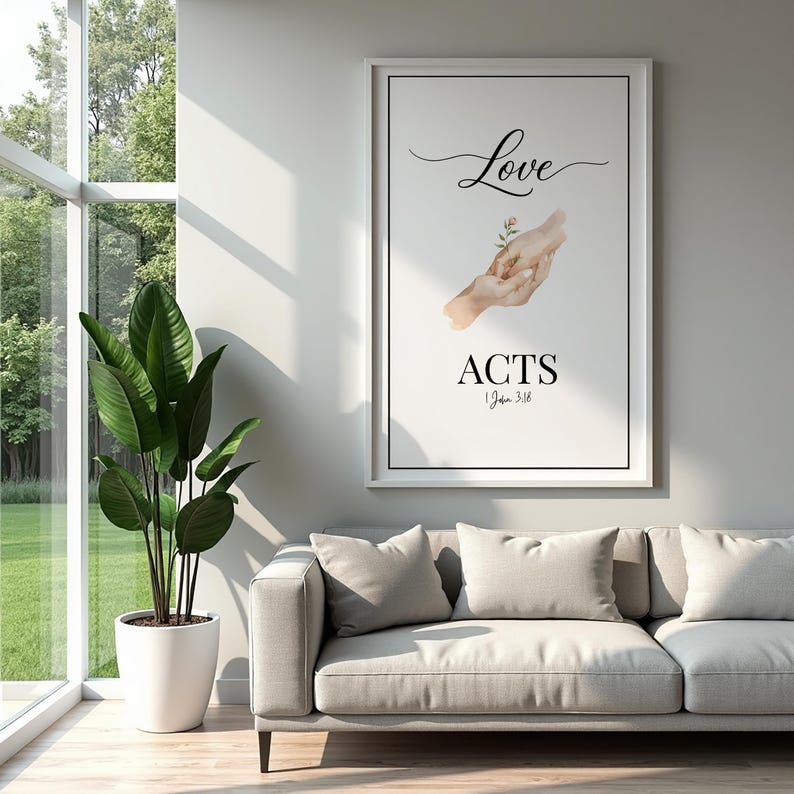 1 John 3:18 Scripture Print | Love Acts Bible Verse (digital Download ...