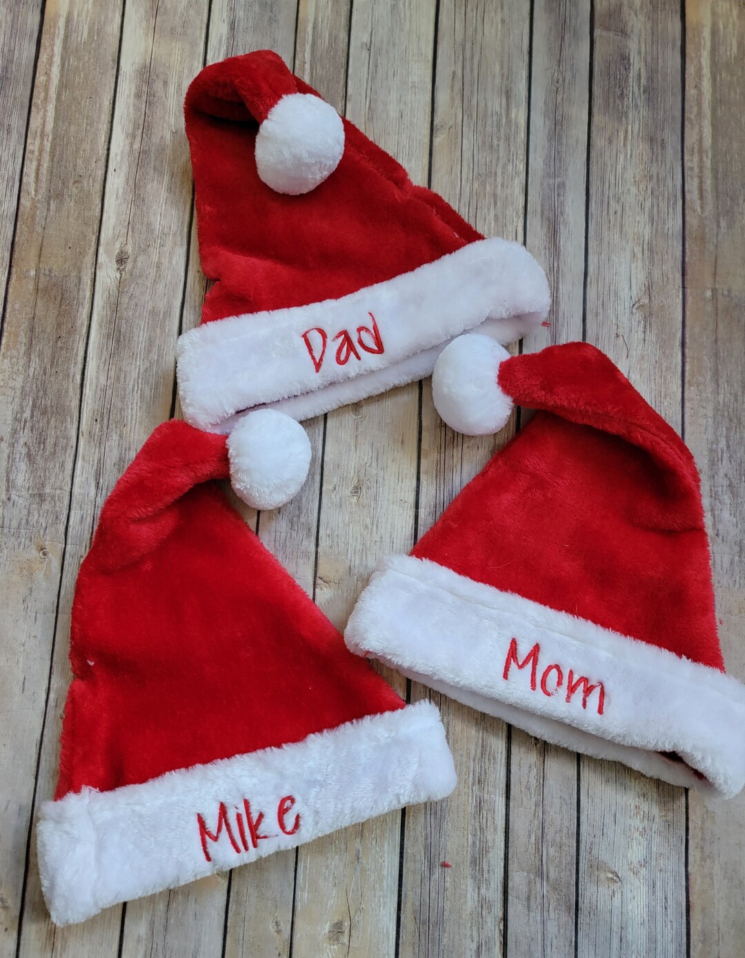 Personalized Santa Hat, Embroidered Santa Hat, Custom Christmas Hat ...