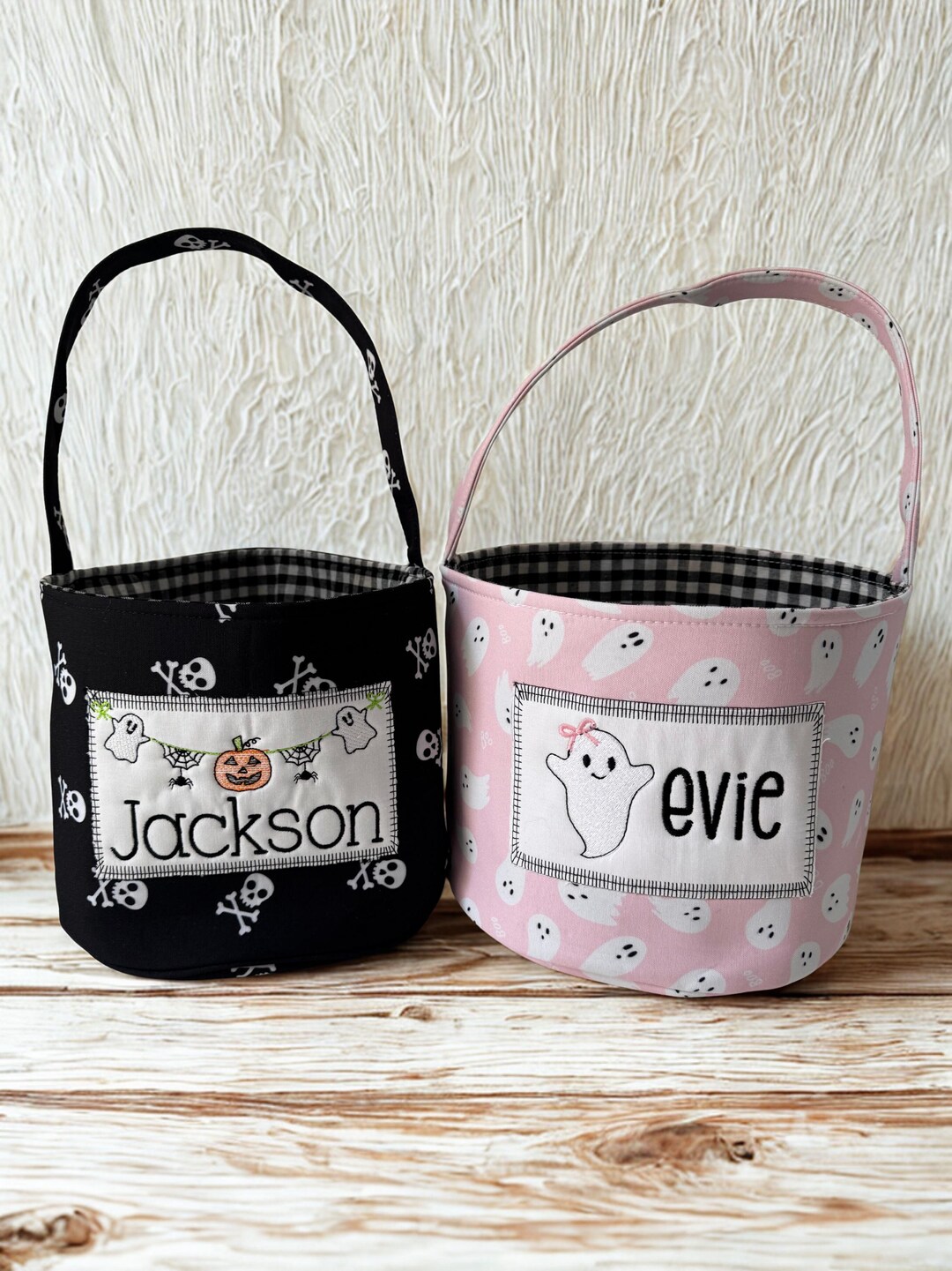 Kids Halloween Basket, Ghost Trick or Treat Bucket, Pirate Halloween ...