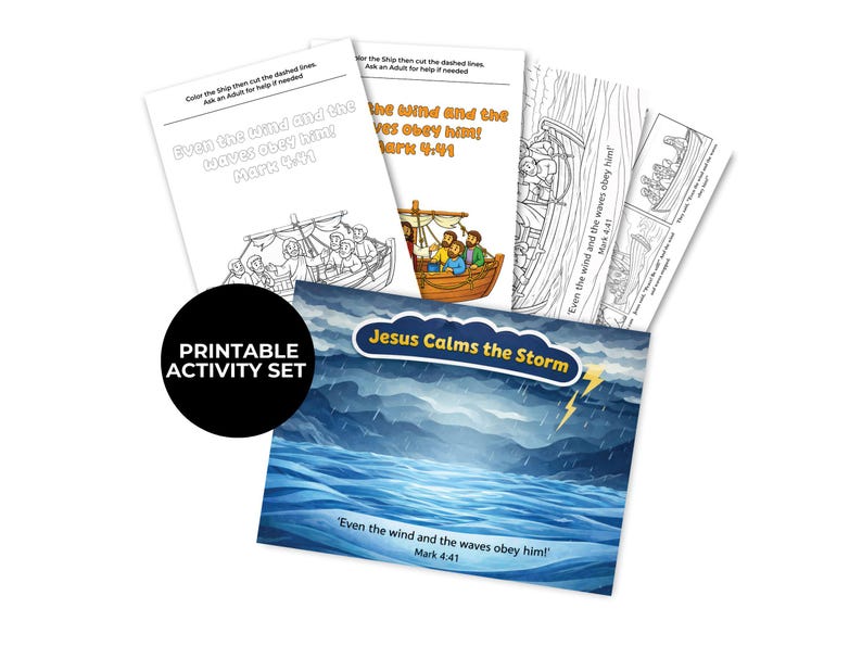 Jesus Calms Storm Activity Pack | Sunday School Bible Craft Digital ...