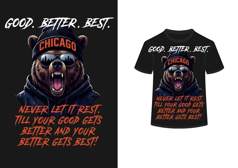 Motivational Bear Street Art | Hustle Quote PNG - Etsy