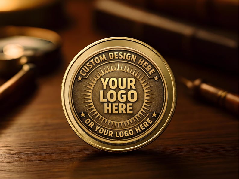 Custom Commemorative Coin, Your Logo Here Coin, Personalized Business ...