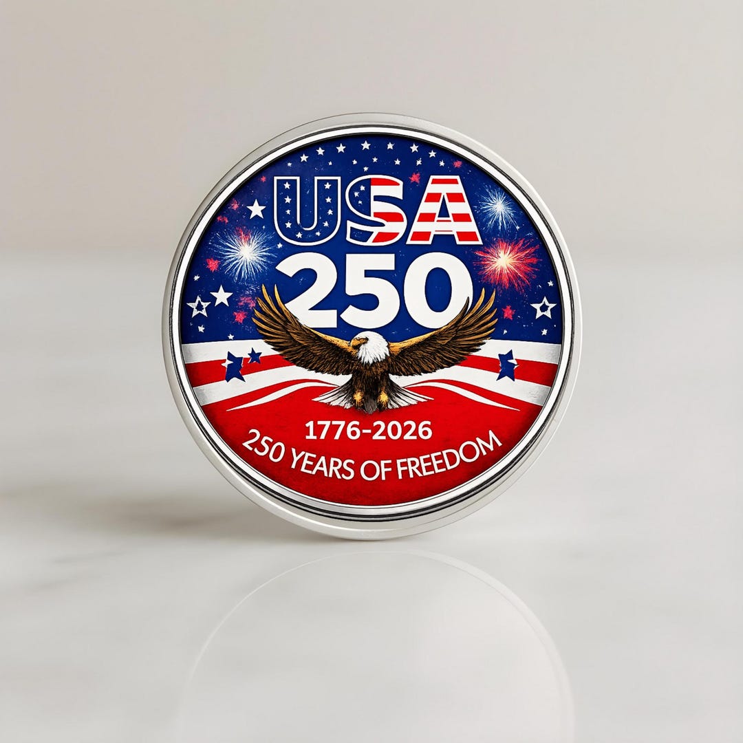 USA 250th Anniversary Commemorative Coin, Patriotic Collectible - Etsy