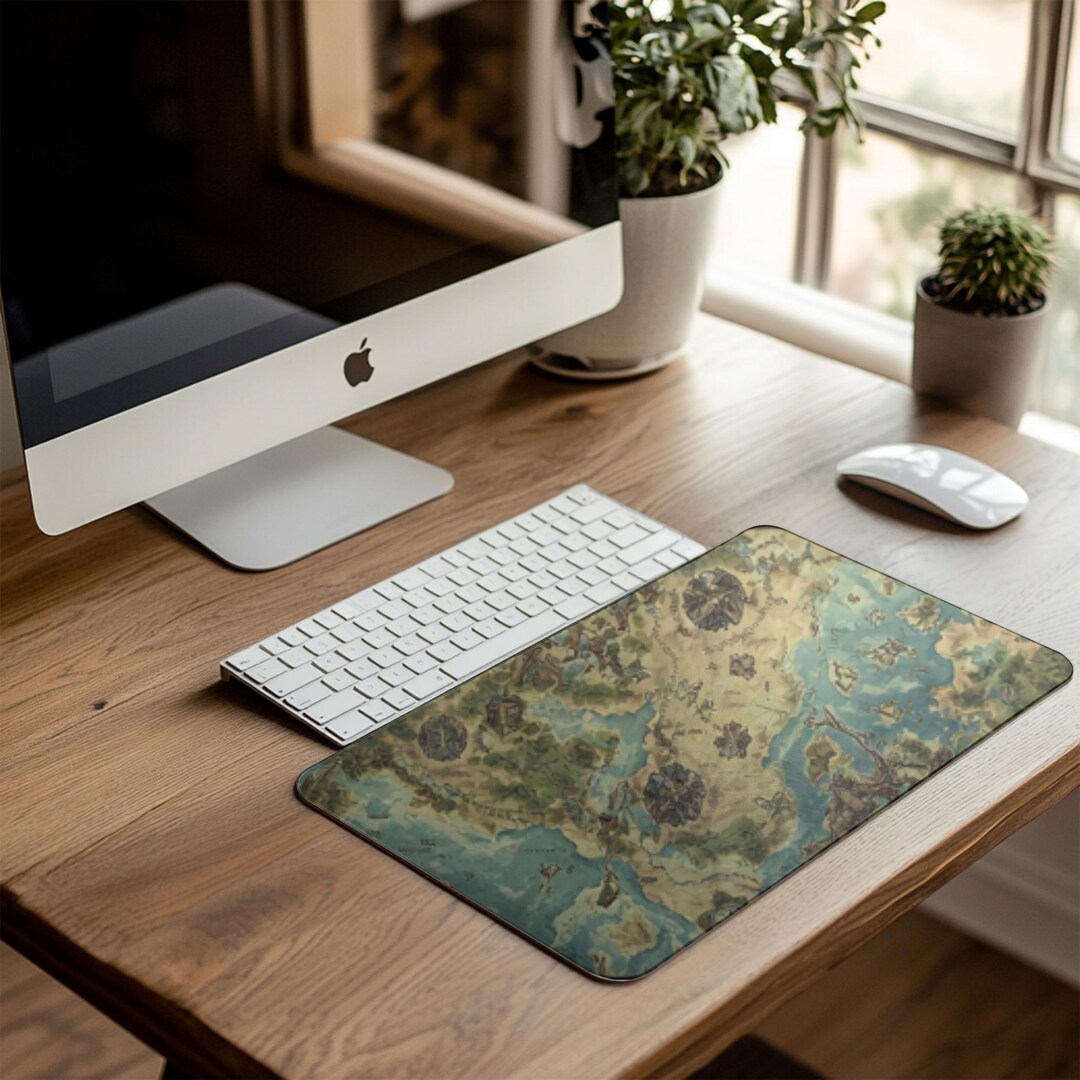 Fantasy Map Gaming Desk Mat, Extended Mouse Pad - Etsy