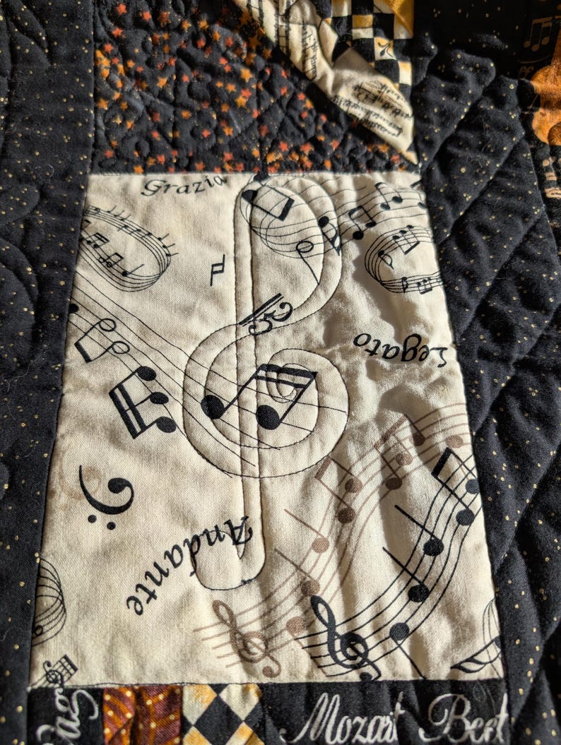 Music Themed Quilt - Etsy