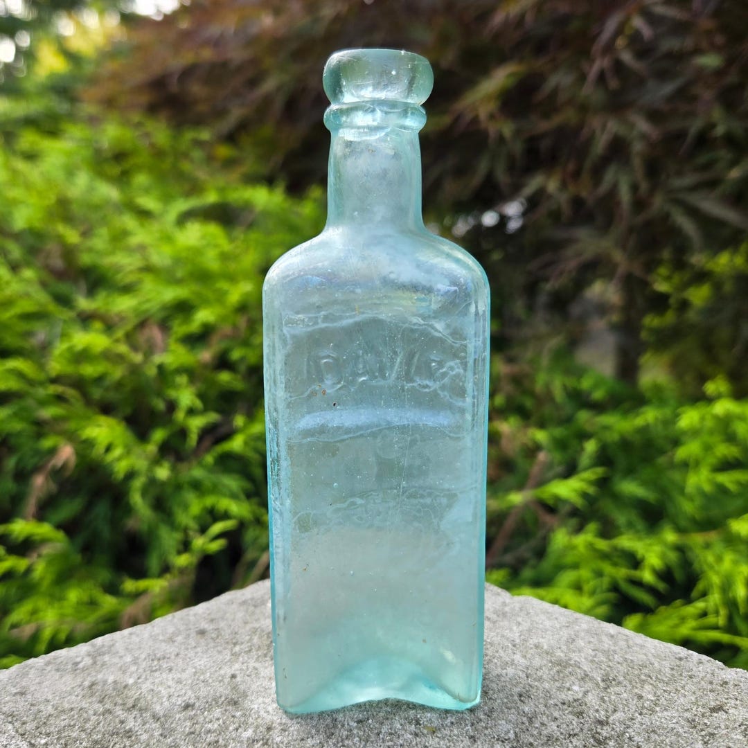 Antique Aqua Open Pontil Medicine Bottle Davis Vegetable Pain Killer ...