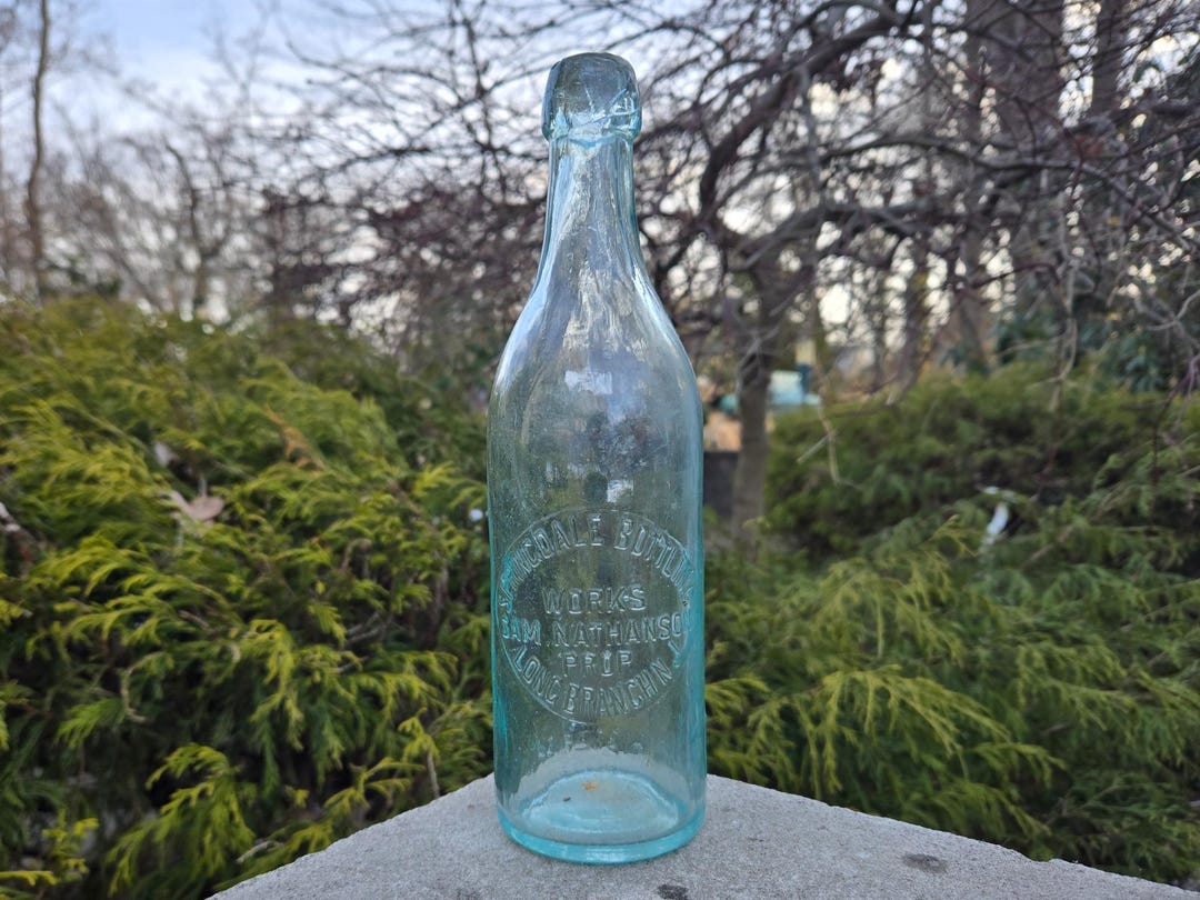 Antique Circa 1900 Blob Top Beer Bottle Sam Nathanson Long Branch NJ - Etsy