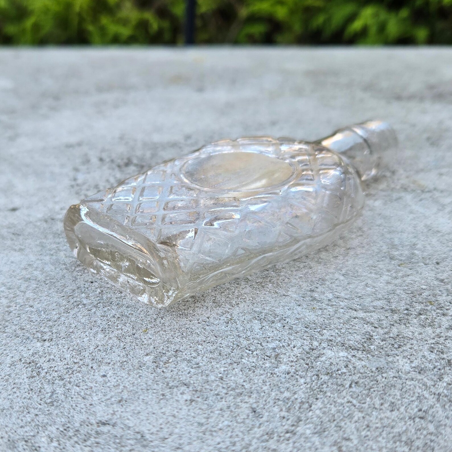 Antique 1890's Small Size Clear Glass Quilted Flask - Etsy
