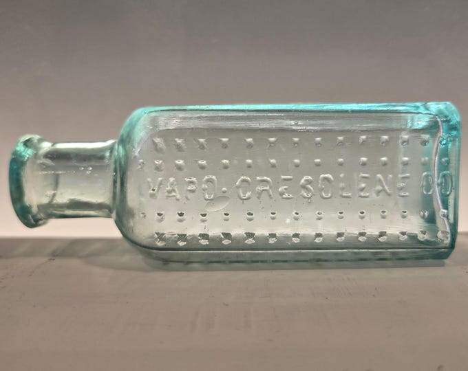 Antique Cork Top Aqua Poison Bottle Vapo Cresolene - Etsy