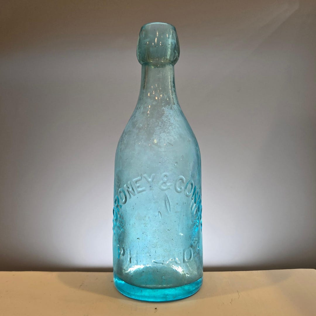 Antique Aqua Circa 1870's Soda Type Bottle Moroney & Conner ...