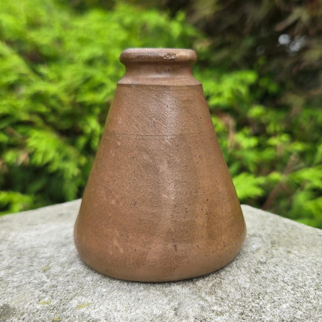 Antique Stoneware Pottery Cone Ink Bottle 1890's Era - Etsy