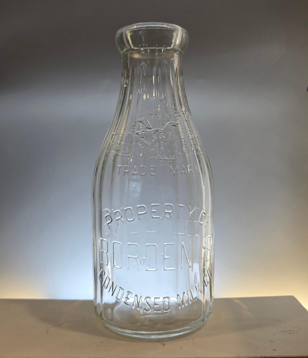 Antique Quart Size Milk Bottle Borden's With Eagle Nice Example - Etsy