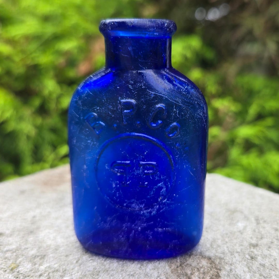Antique Small Size Cobalt Blue Medicine or Pill Bottle BP Co. - Etsy
