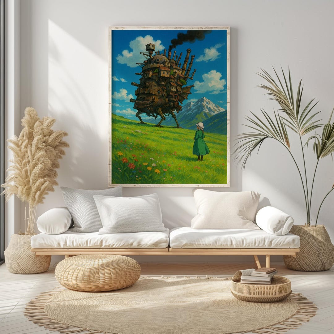 Howl's Moving Castle Print, Studio Ghibli Anime Art (digital Download ...