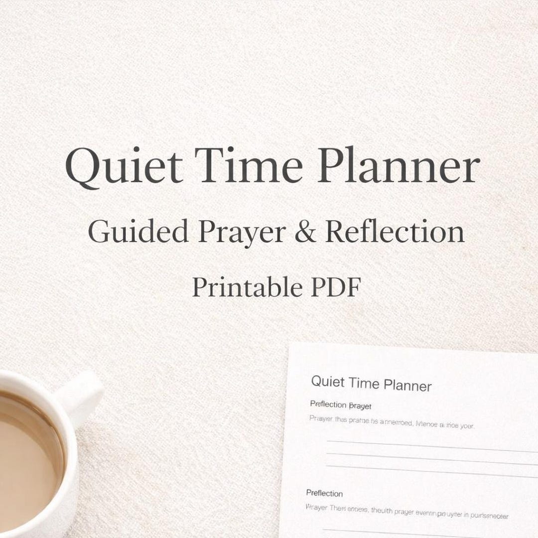 Quiet Time Planner Printable | Guided Reflection & Prayer Worksheet ...