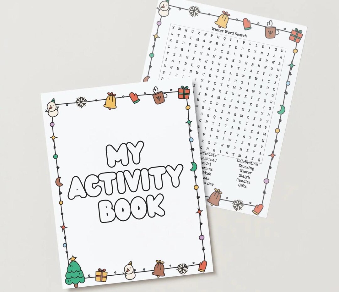 Printable Winter Holiday Activity Pages With Coloring Pages and Games ...