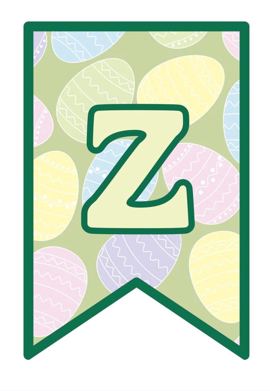 Printable Alphabet Banner Easter Egg Spring for Bulletin Boards or ...