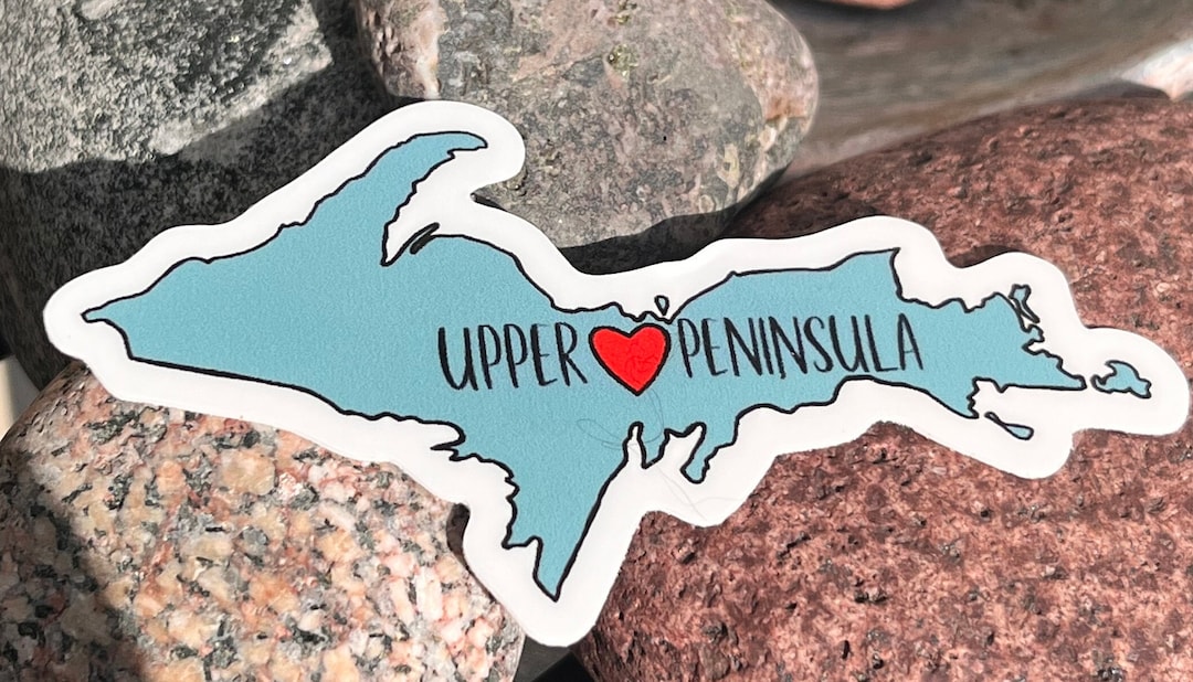 Upper Peninsula Vinyl Sticker | Heart | Michigan | Love| UP - Etsy