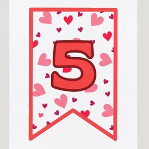 Printable Alphabet Banner Valentine Hearts for Bulletin Boards or Party ...