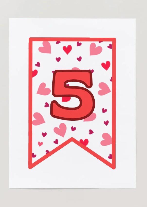 Printable Alphabet Banner Valentine Hearts for Bulletin Boards or Party ...