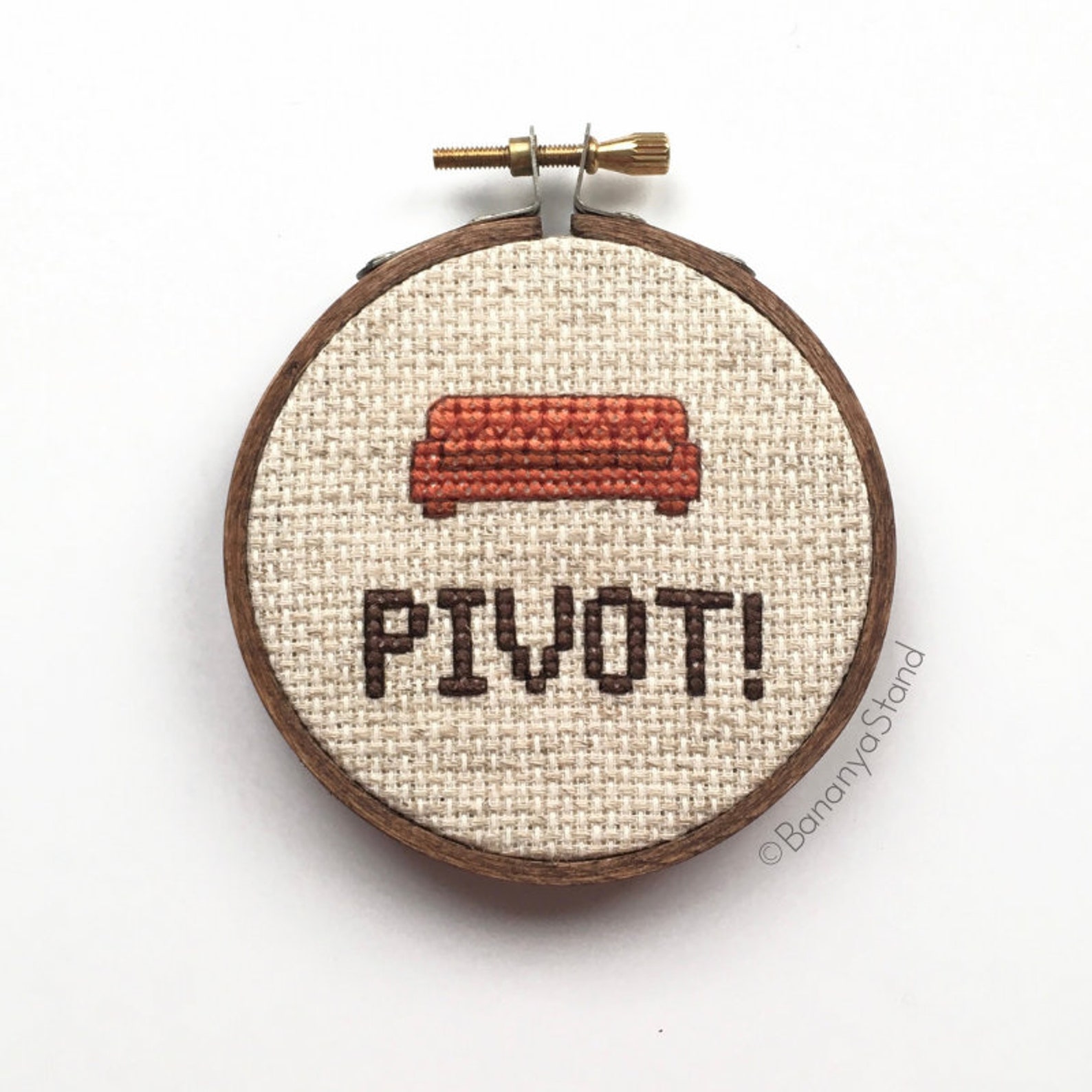 PATTERN Pivot, 3 Inch Hoop, Friends TV Quote, Modern Funny Counted ...