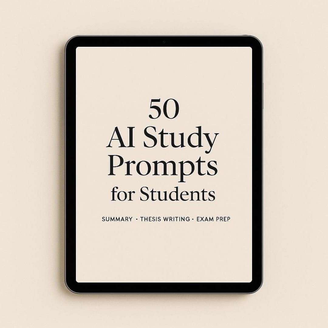 AI Study Prompts for Students | Summary Generator, Thesis Help, Exam ...
