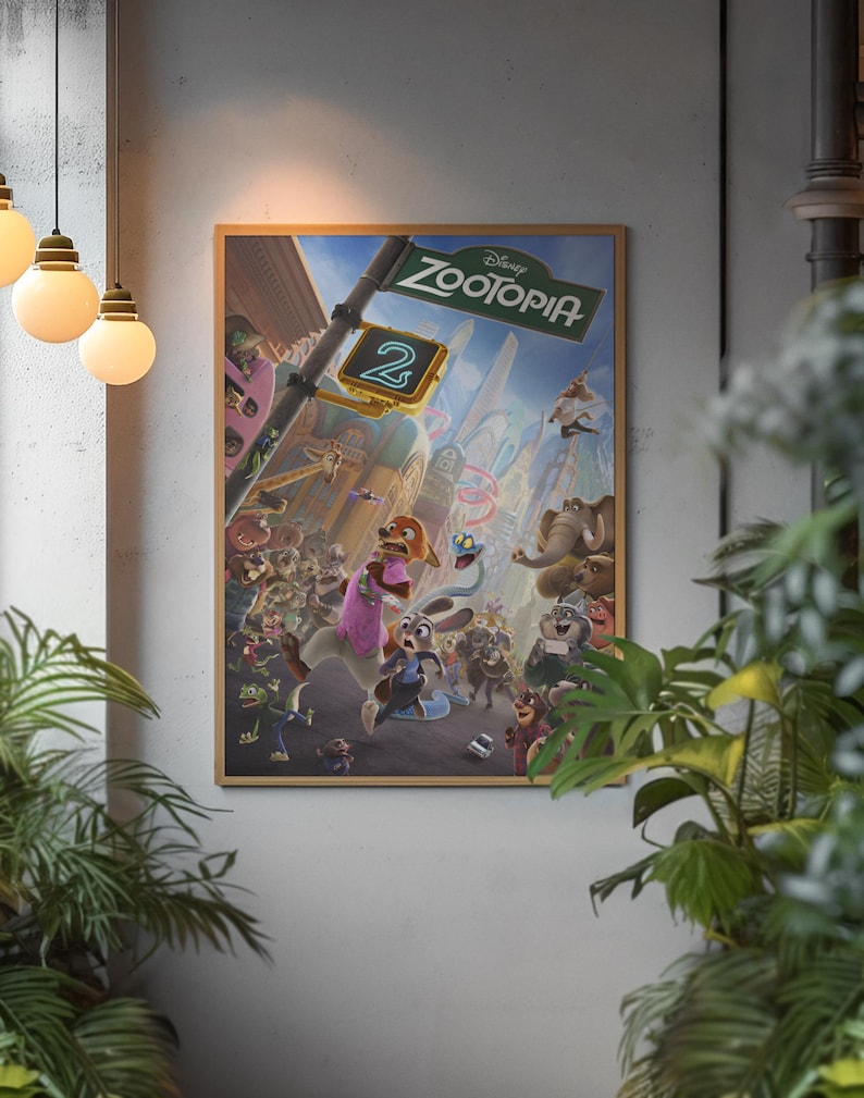 Zootopia 2 Poster, Disney Movie Wall Art, Judy Hopps and Nick Wilde ...