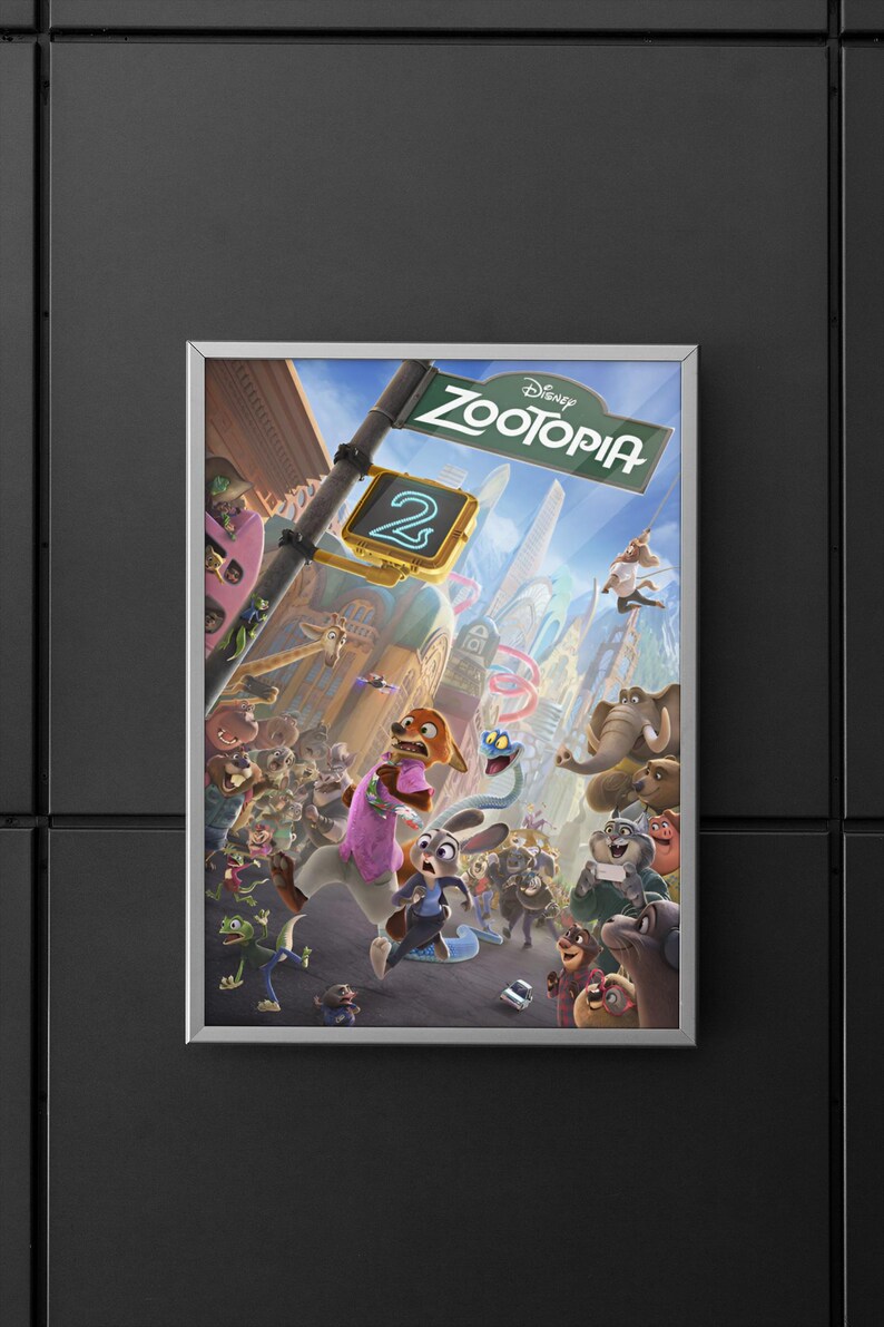 Zootopia 2 Poster, Disney Movie Wall Art, Judy Hopps and Nick Wilde ...