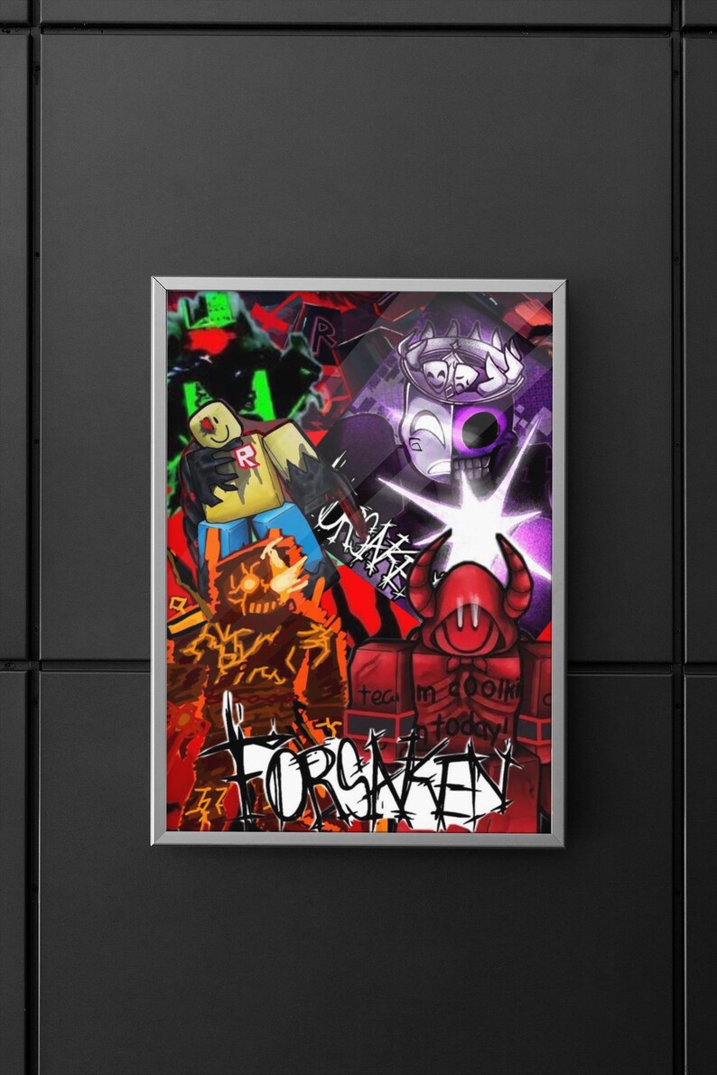 Forsaken Killers Poster, Roblox Forsaken Game Art, Horror Roblox Wall ...