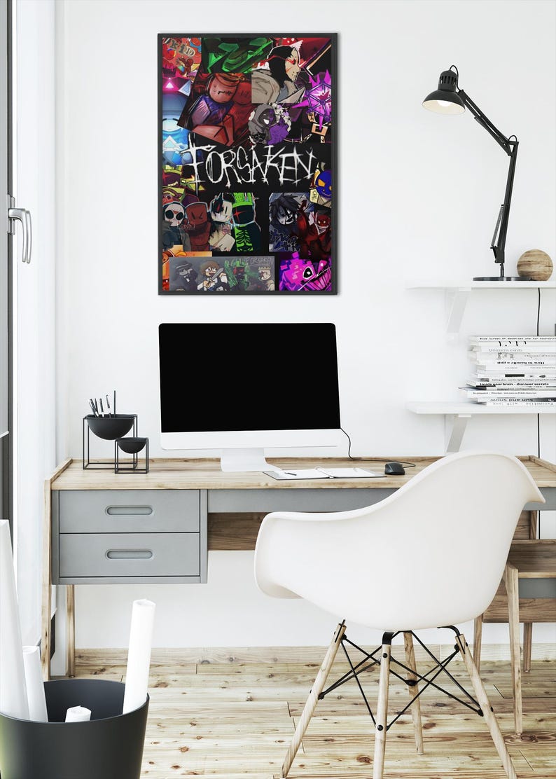Forsaken Roblox Poster | Forsaken Game Collage Wall Art | Roblox Horror ...
