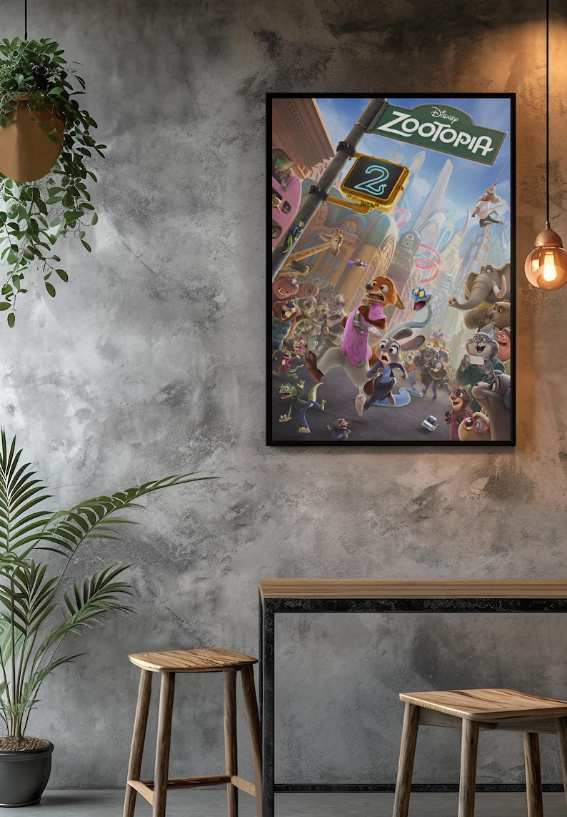 Zootopia 2 Poster, Disney Movie Wall Art, Judy Hopps and Nick Wilde ...