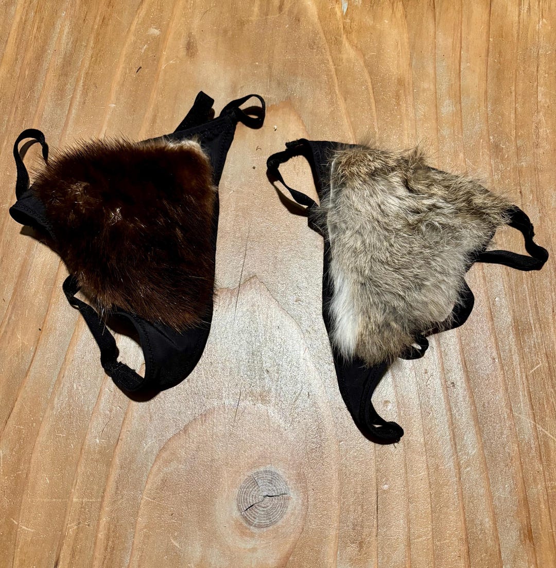 Signature Duo Gift Set - Two Handcrafted Vintage Fur Merkins by Beaver ...