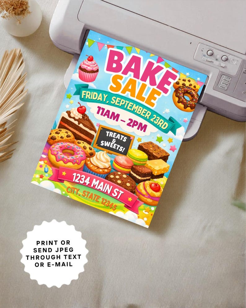 Bake Fundraiser Flyer Editabletemplate (8.5x11) Canva Poster - Etsy