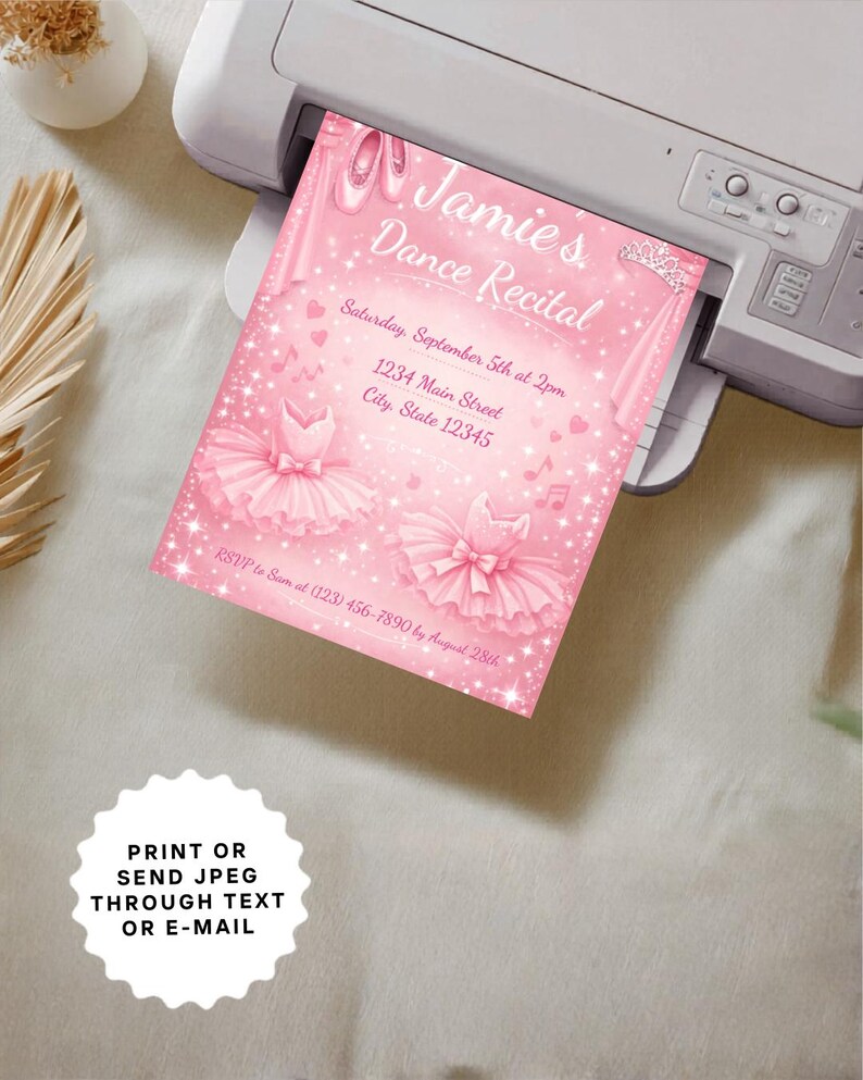 Dance Recital Invitation, Editable Canva Template (digital Download ...