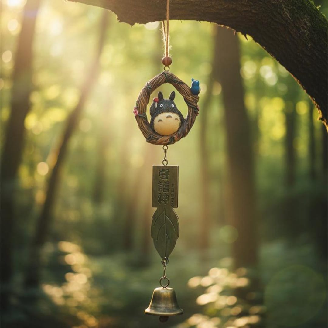 Forest Resin Wind Chime Outdoor, Cottage Style Hanging Garden Decor ...