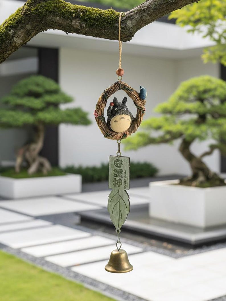Forest Resin Wind Chime Outdoor, Cottage Style Hanging Garden Decor ...