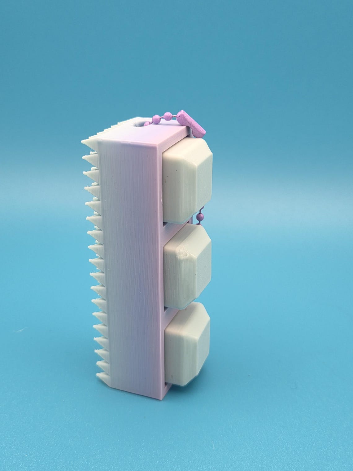 Pastel Ombre Spiky Clicker Fidget Toy, 3D Printed Sensory Keychain ...