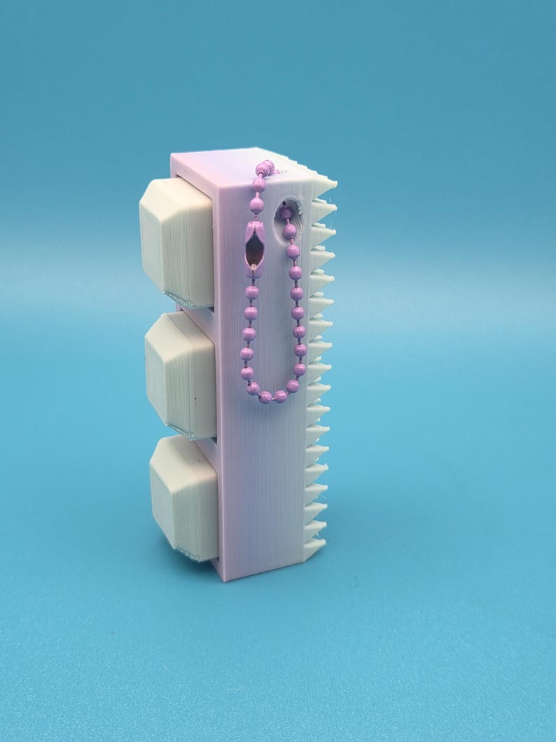 Pastel Ombre Spiky Clicker Fidget Toy, 3D Printed Sensory Keychain ...