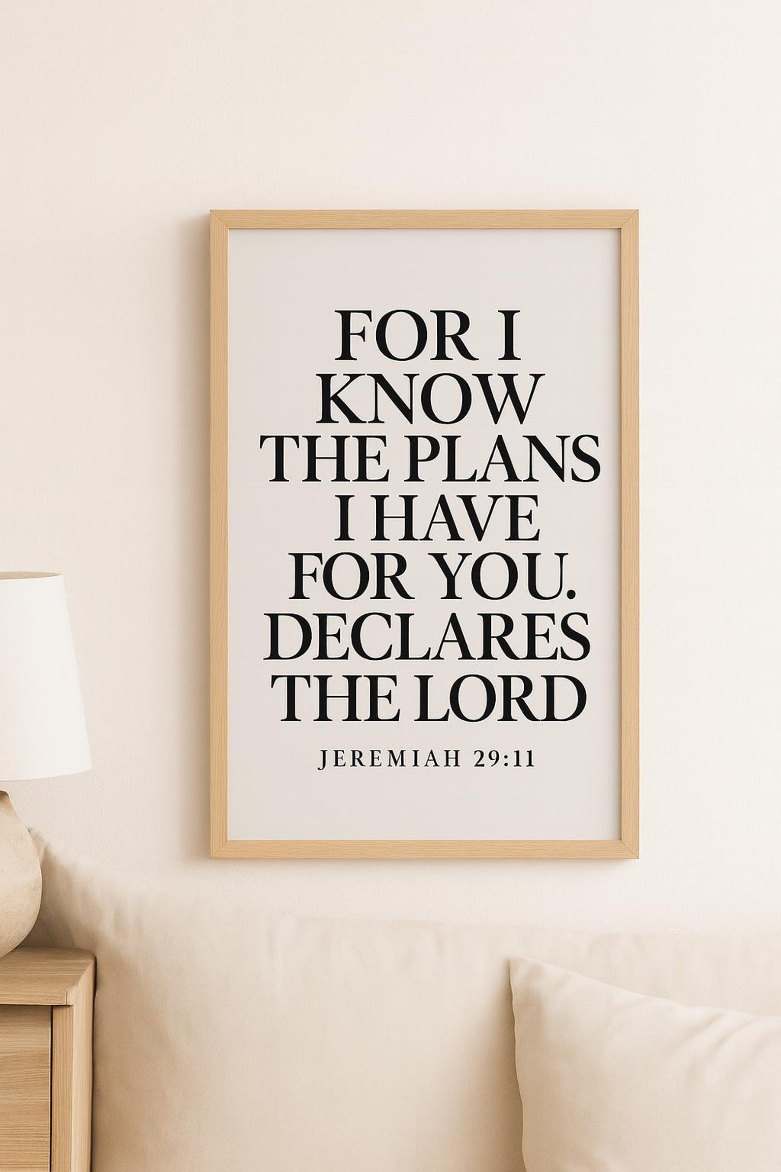 Jeremiah 29:11 Wall Art Printable | Christian Scripture Decor | Bible ...