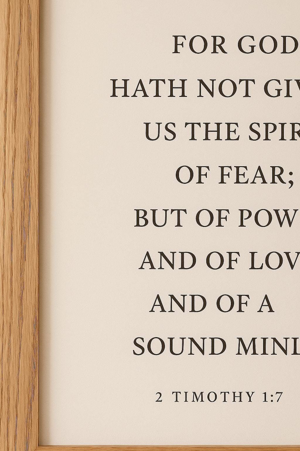 Christian Wall Art, 2 Timothy 1:7 Printable, Scripture Digital Download ...